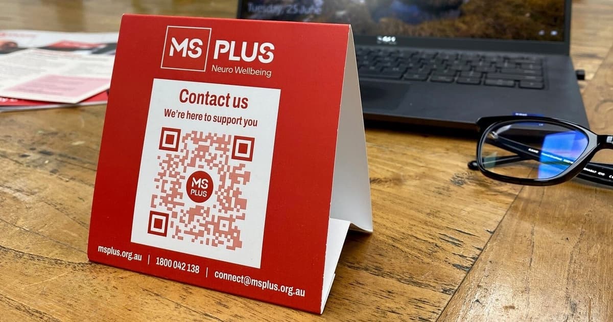 Referral QR cards for health professionals | MS Plus